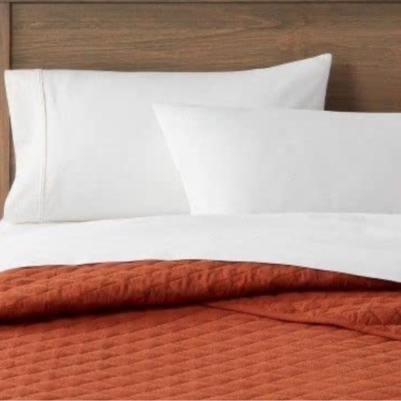 Threshold | Bedding | Threshold 0 Cotton Flannel Quilt Copper | Poshmark